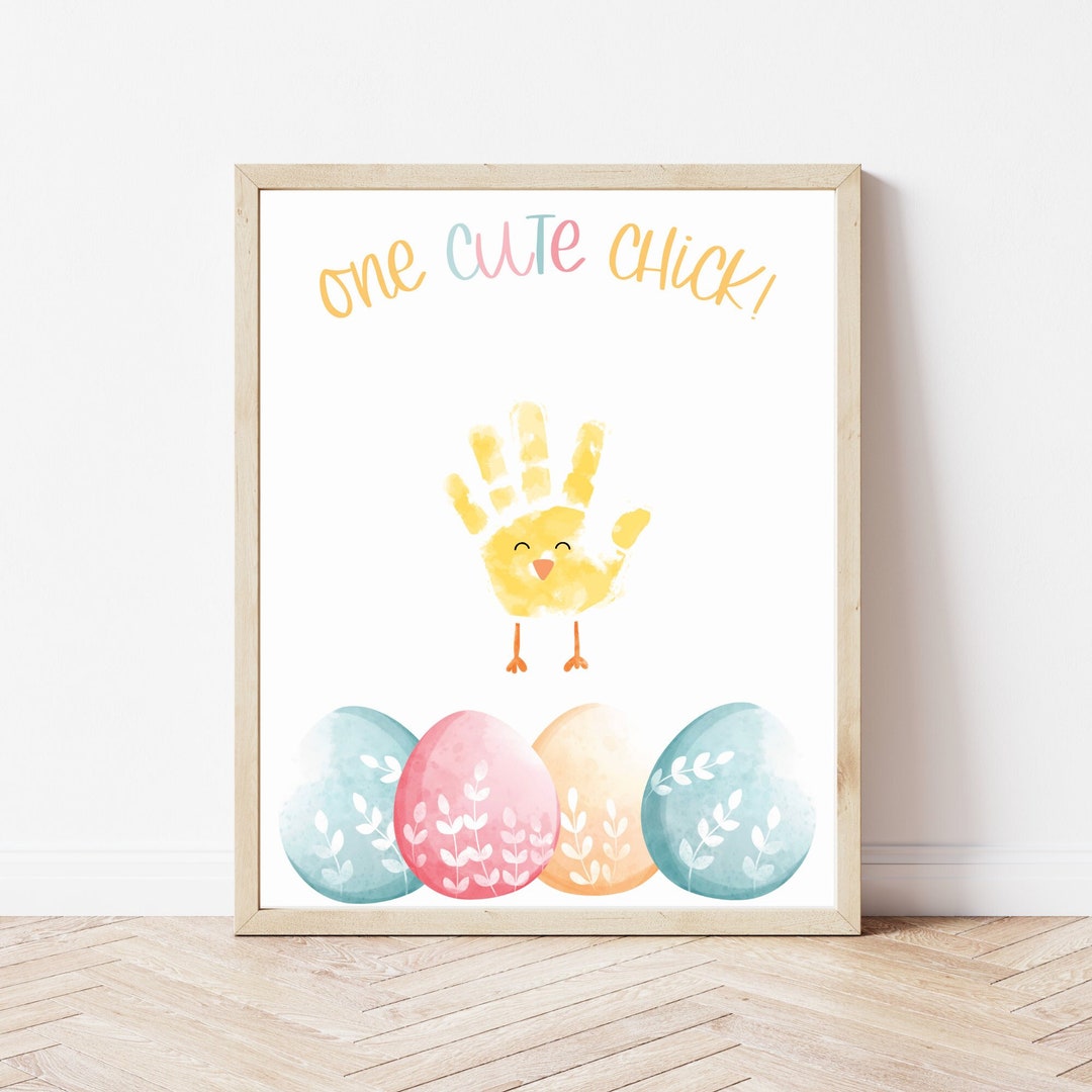 Easter Chick Handprint Art, Easter Handprint Art for Babies Toddlers ...
