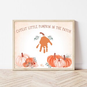Fall Handprint Craft, Halloween Handprint Art, Handprint Footprint ...