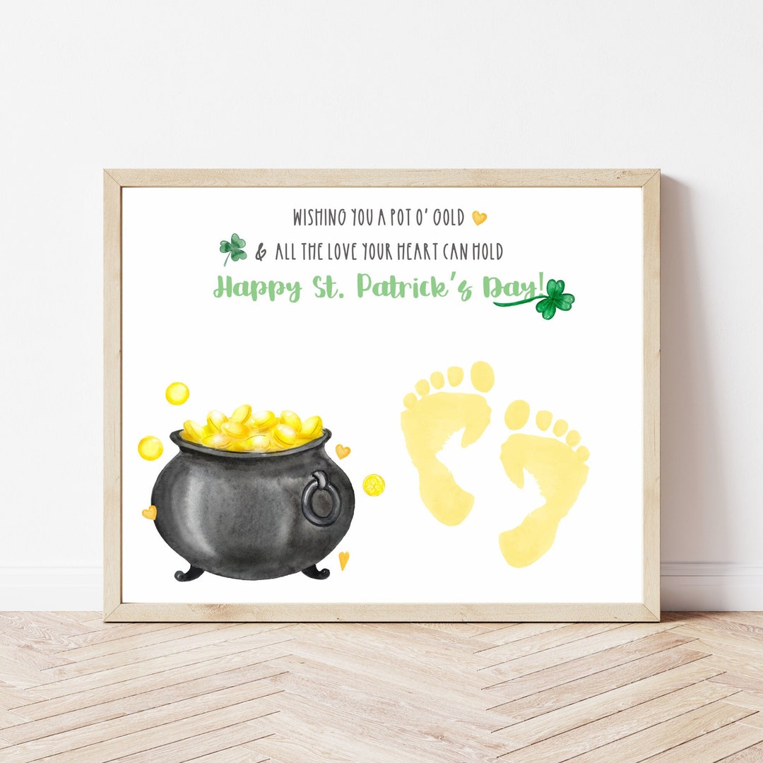Pot O Gold Handprint Art, St Patricks Day Handprint Craft for Baby ...