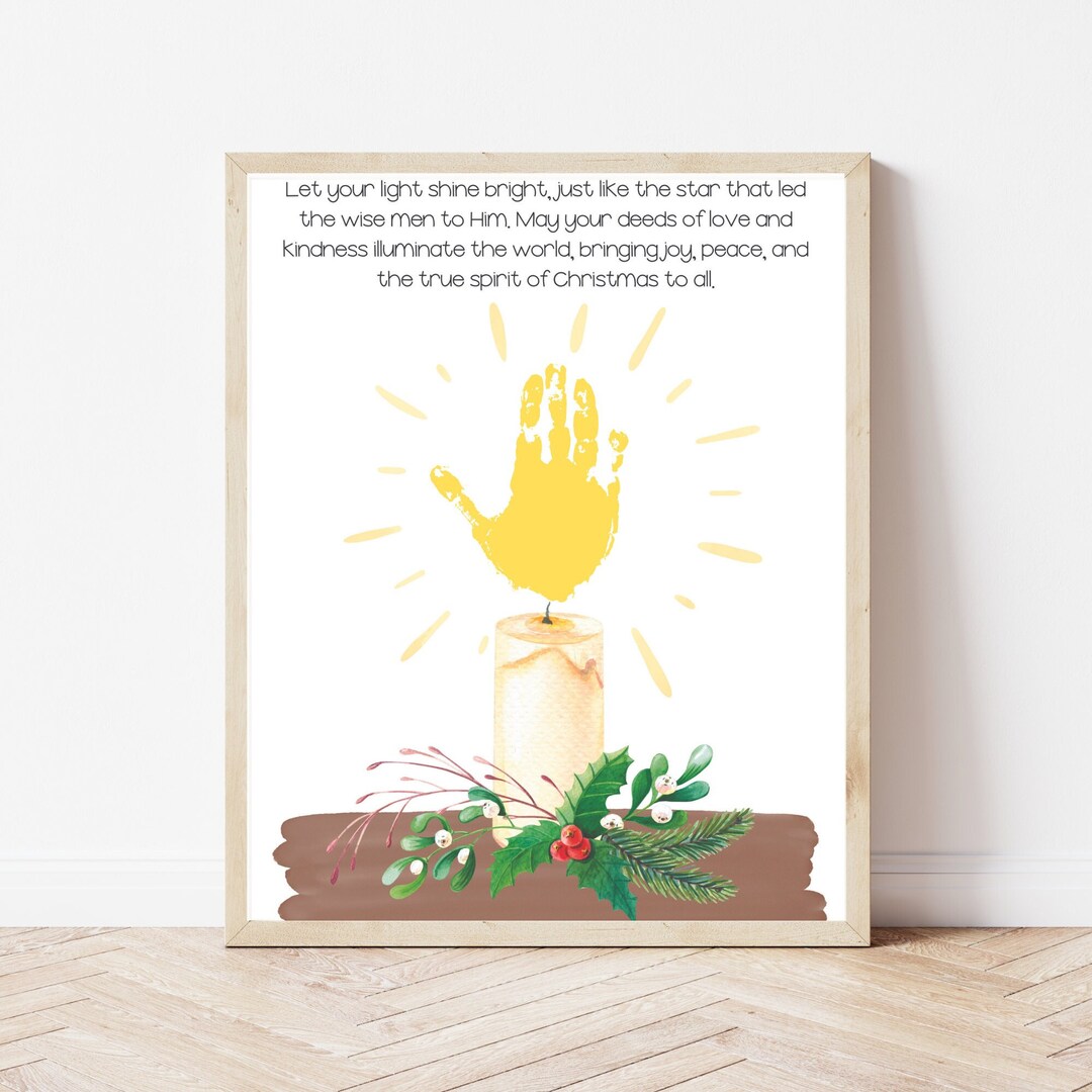 Christmas Handprint, Christian Christmas Activity for Babies Toddlers ...