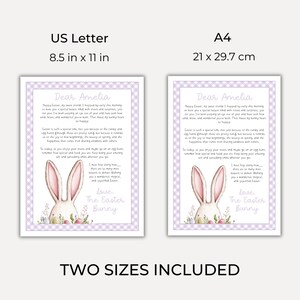 Editable Letter From the Easter Bunny, Printable Easter Bunny Letter ...