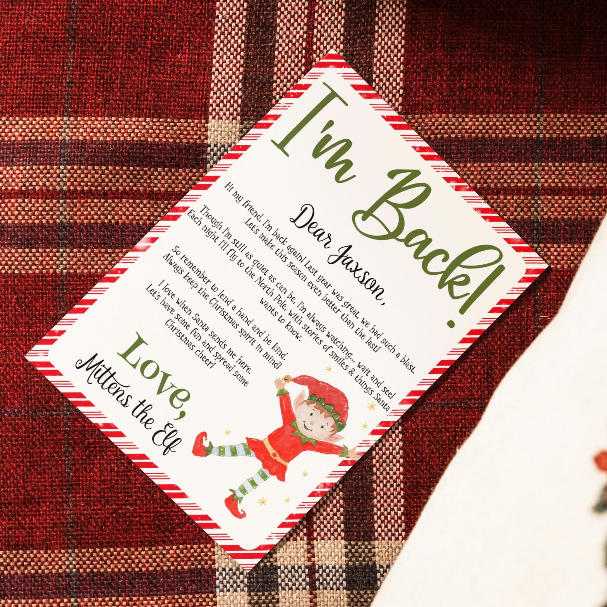 EDITABLE Elf Return Letter, Elf Letters, Elf Arrival Letter, Christmas ...