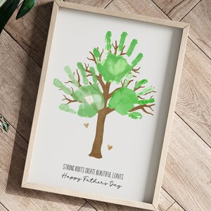 Father's Day Handprint Art, Dad Birthday Gift, Footprint Art, Fathers ...