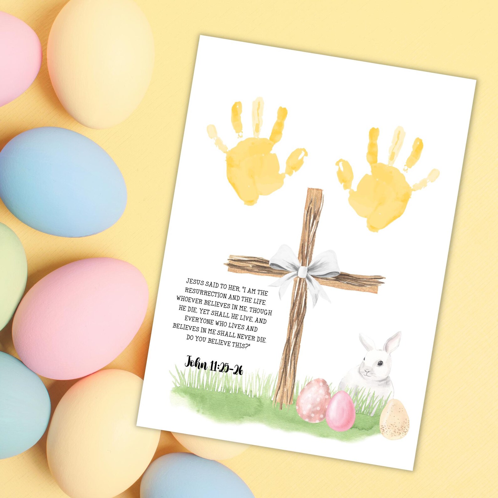 Christian Easter Handprint Art, Footprint Craft, Infant Art, Easter ...