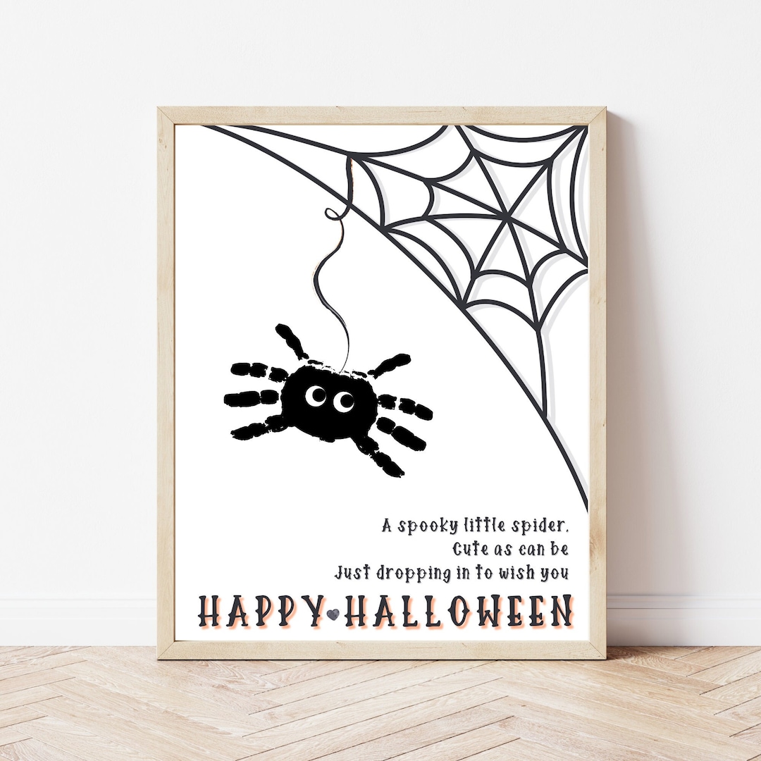 Handprint Art Halloween Handprint Art Spider Handprint Kids - Etsy