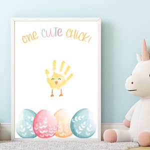 Easter Chick Handprint Art, Easter Handprint Art for Babies Toddlers ...