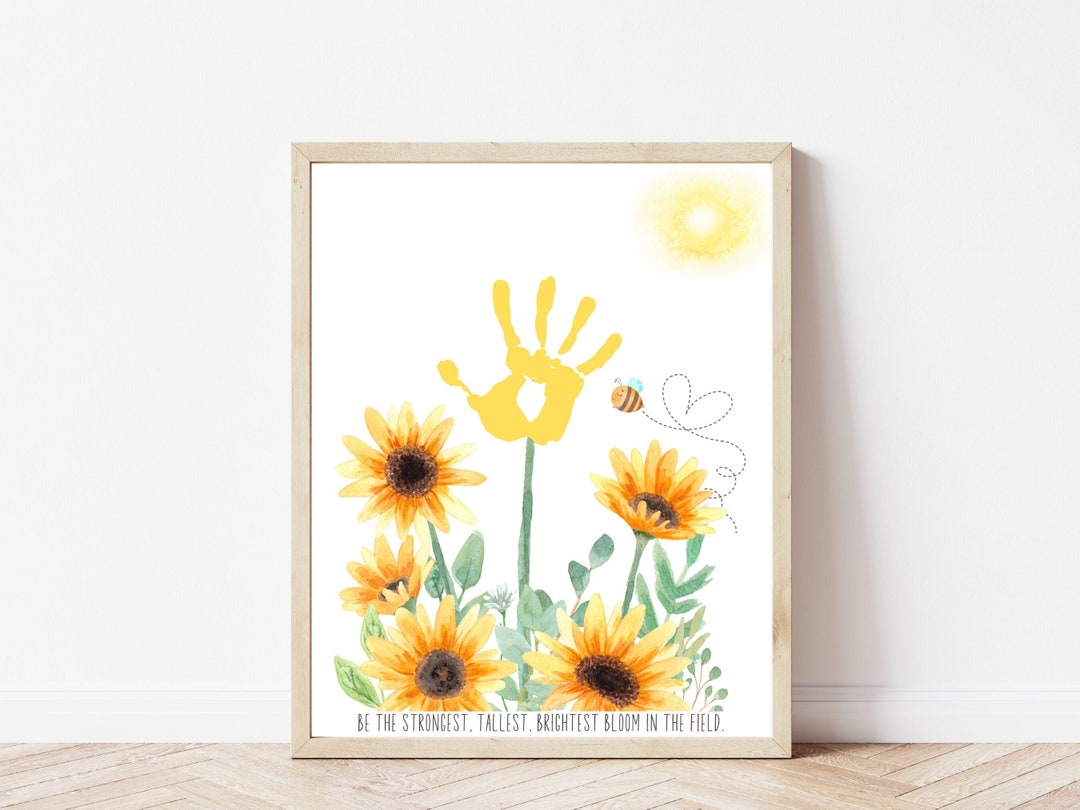 Sunflower Handprint Art Flower Handprint Craft for Kids DIY Wall Art ...