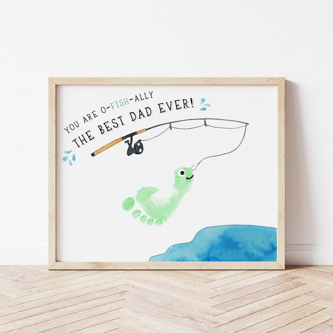 Father's Day Handprint Art, Dad Birthday Gift, Footprint Art, Fathers ...