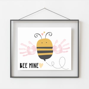 Bee Mine Valentine Handprint, Handprint Art, Handprint Footprint Craft ...
