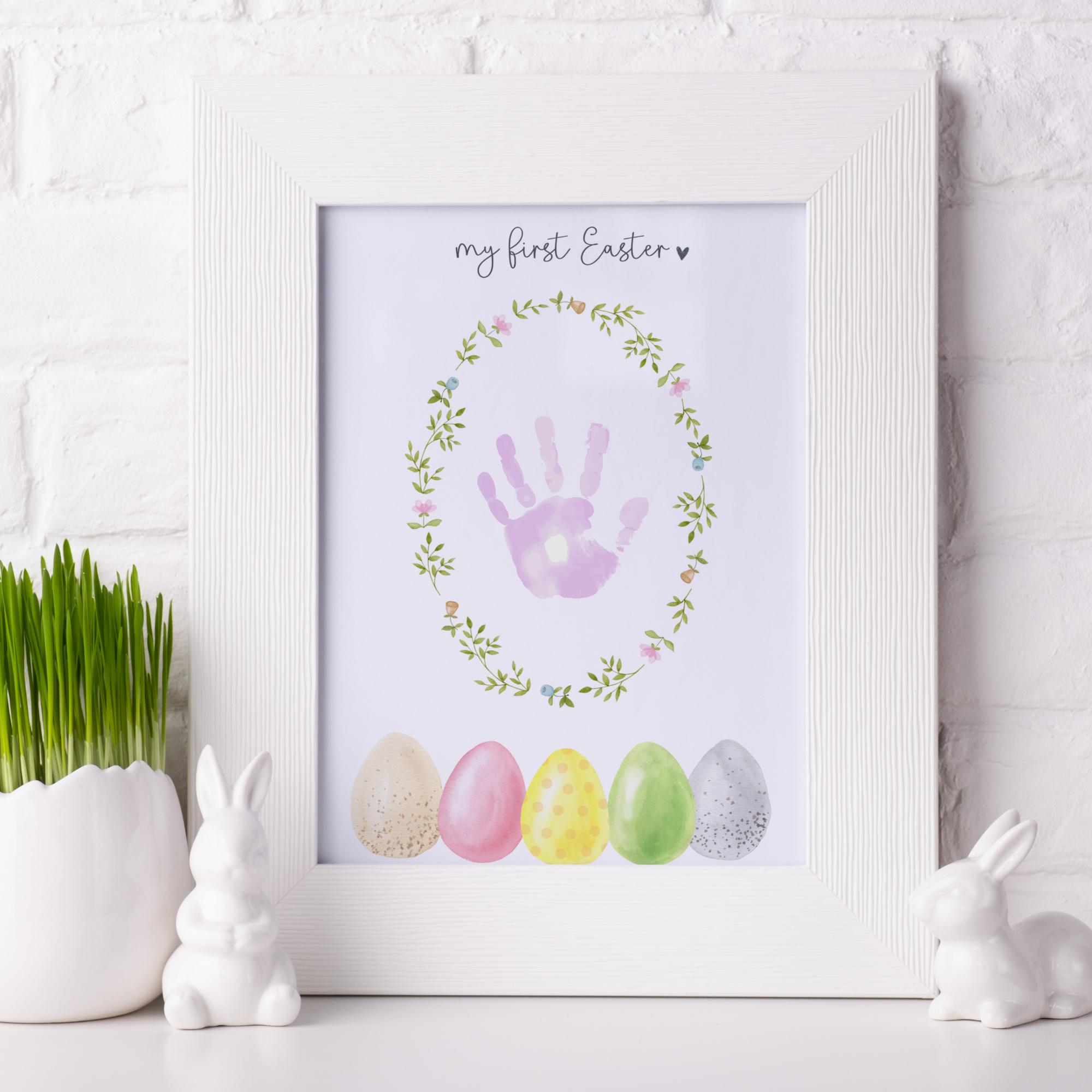 My First Easter Handprint Art, Easter Footprint Craft, Infant Art ...