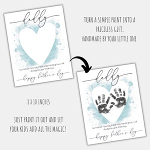 Father's Day Handprint Art, Daddy's Little Boy, DIY Fathers Day Gift ...