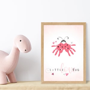 Love Bug Handprint Art, Valentine's Day Handprint Art, Baby Footprint ...