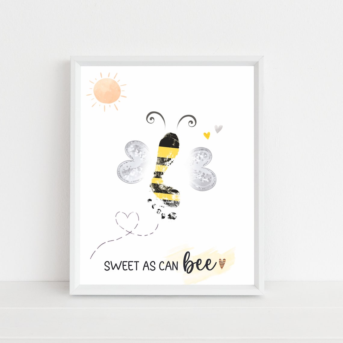 Sweet as Can Bee Footprint Craft Handprint Footprint Art for - Etsy