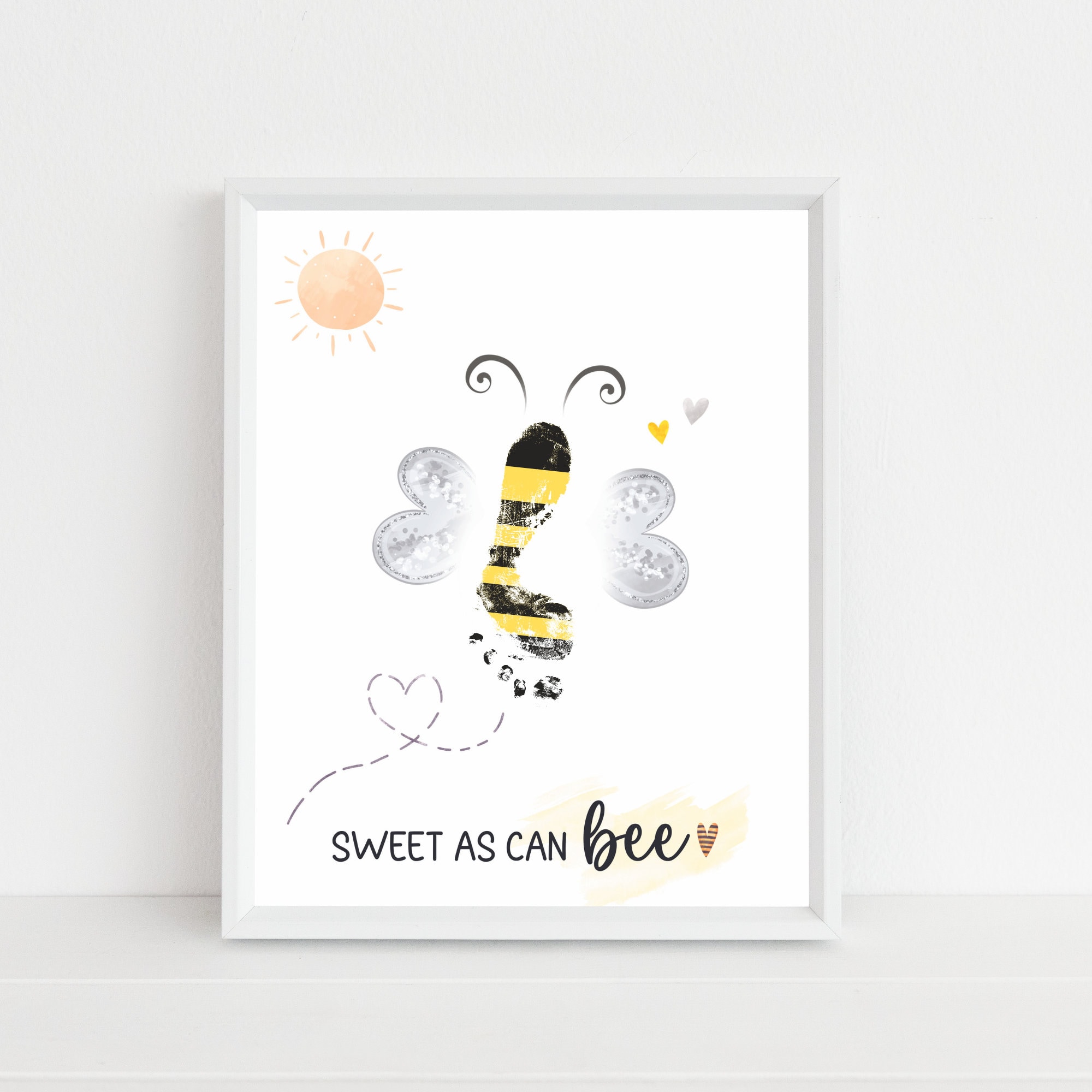 Sweet as Can Bee Footprint Craft Handprint Footprint Art for - Etsy