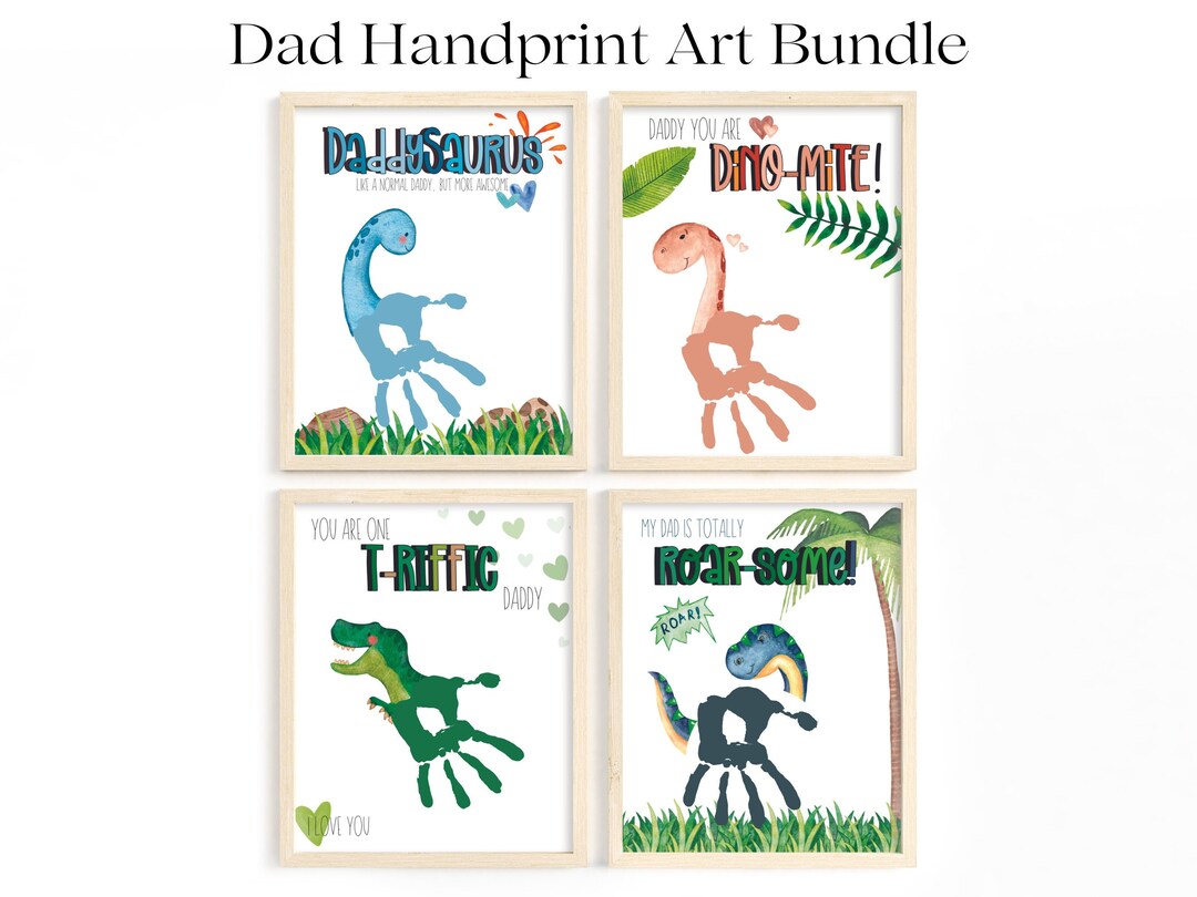 Father's Day Handprint Bundle Gift From Kids Dad Birthday Gift ...