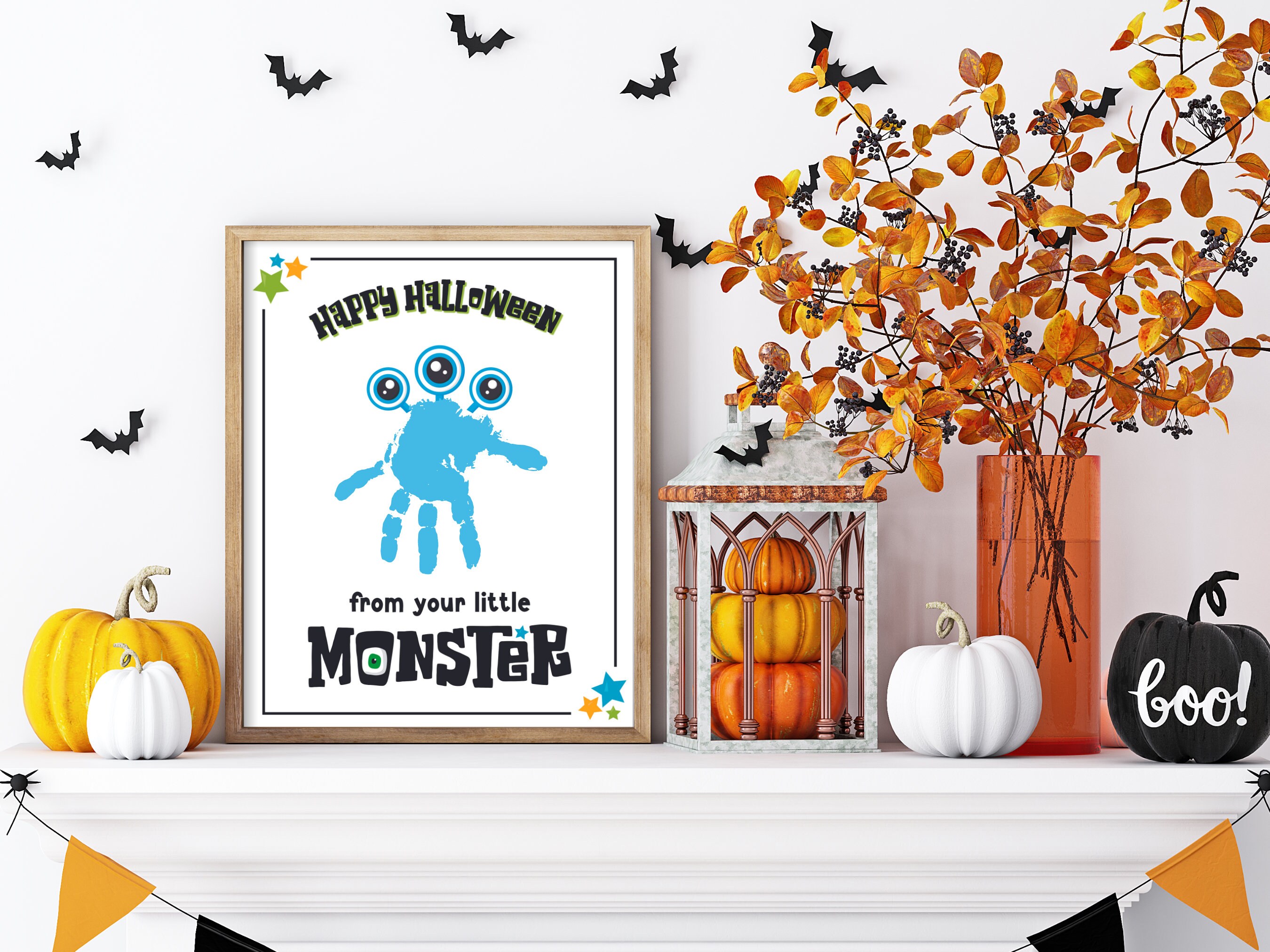 Monster Halloween Handprint Art Fall Handprint Craft for - Etsy
