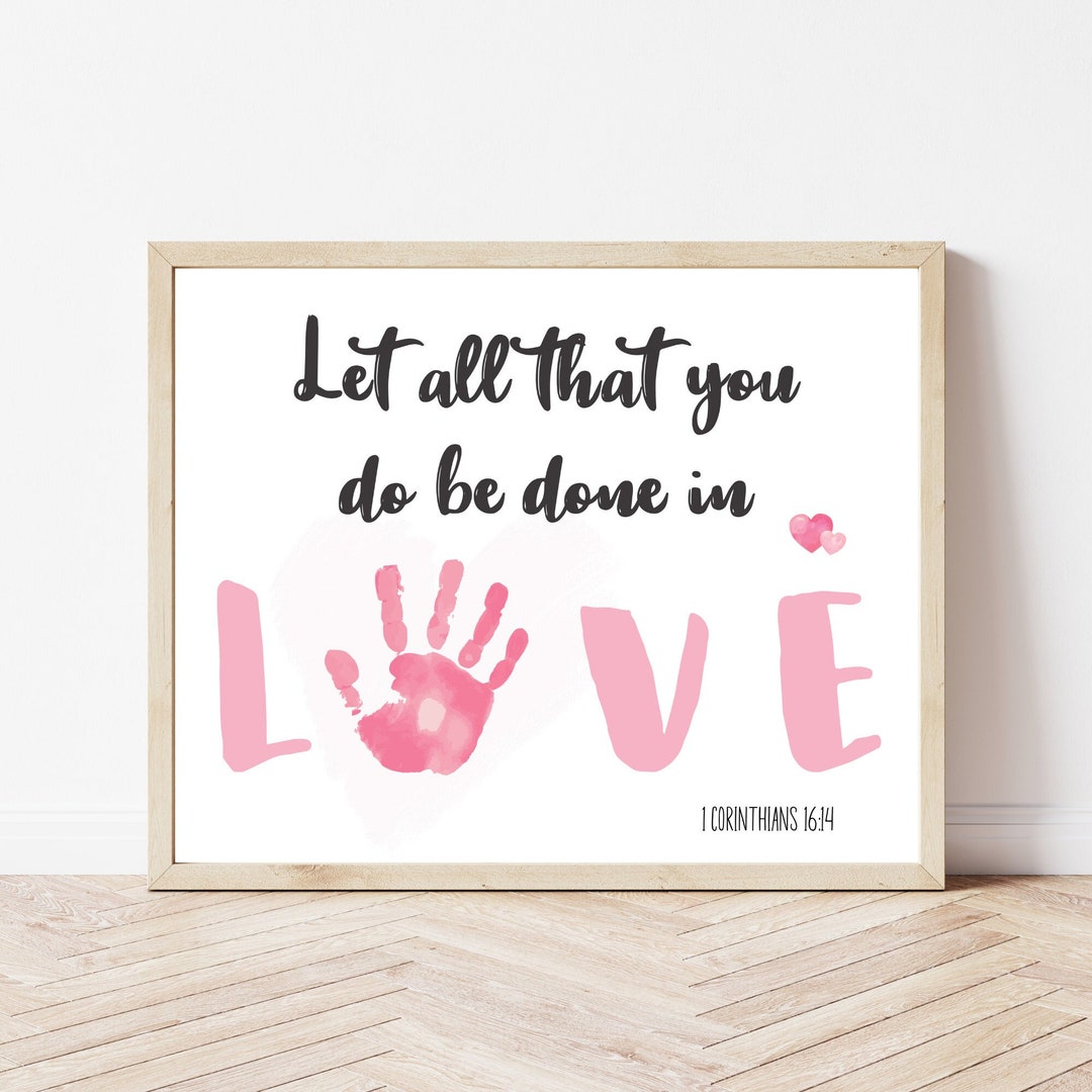 Christian Valentines Day Handprint Art, Preschool Bible Activity, Bible ...