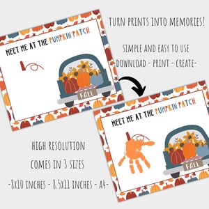 Fall Handprint Craft, Halloween Pumpkin Handprint Art, Thanksgiving ...