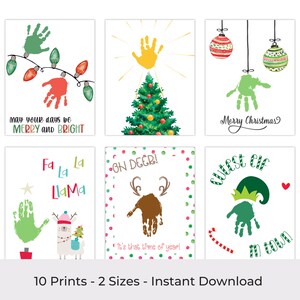 Christmas Handprint Art Bundle, Christmas Activities for Toddlers ...