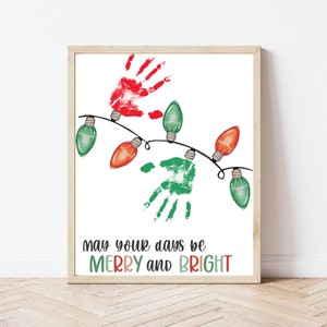 Christmas Handprint Art Bundle, Christmas Activities for Toddlers ...