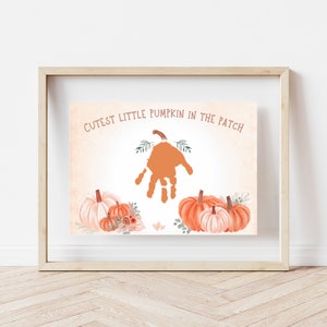 Fall Handprint Craft, Halloween Handprint Art, Handprint Footprint ...