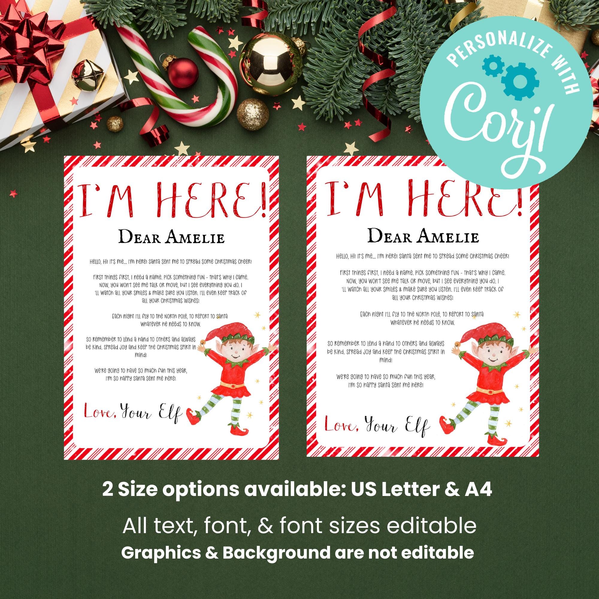 EDITABLE Elf Letter, Elf Arrival Letter, First Time Elf Arrival Letter ...