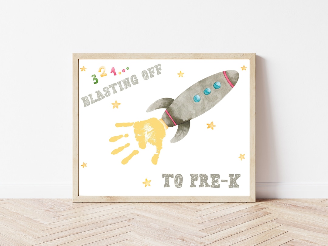 Kids Handprint Art, First Day of Pre-k, Handprint Keepsake, Handprint ...