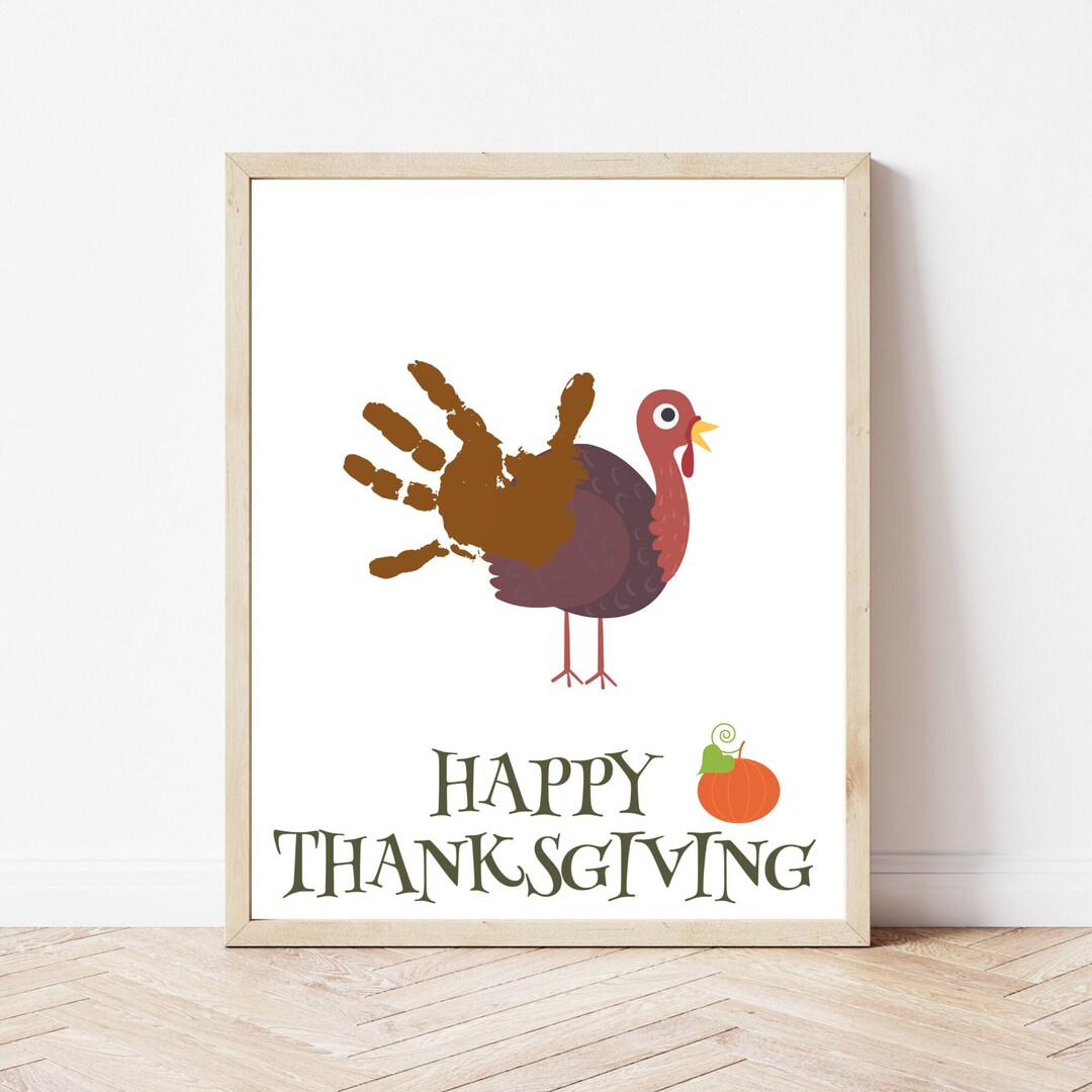 Thanksgiving Handprint, Fall Handprint Art, Thanksgiving Card From Kids ...