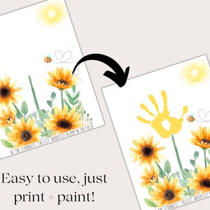 Sunflower Handprint Art Flower Handprint Craft for Kids DIY Wall Art ...