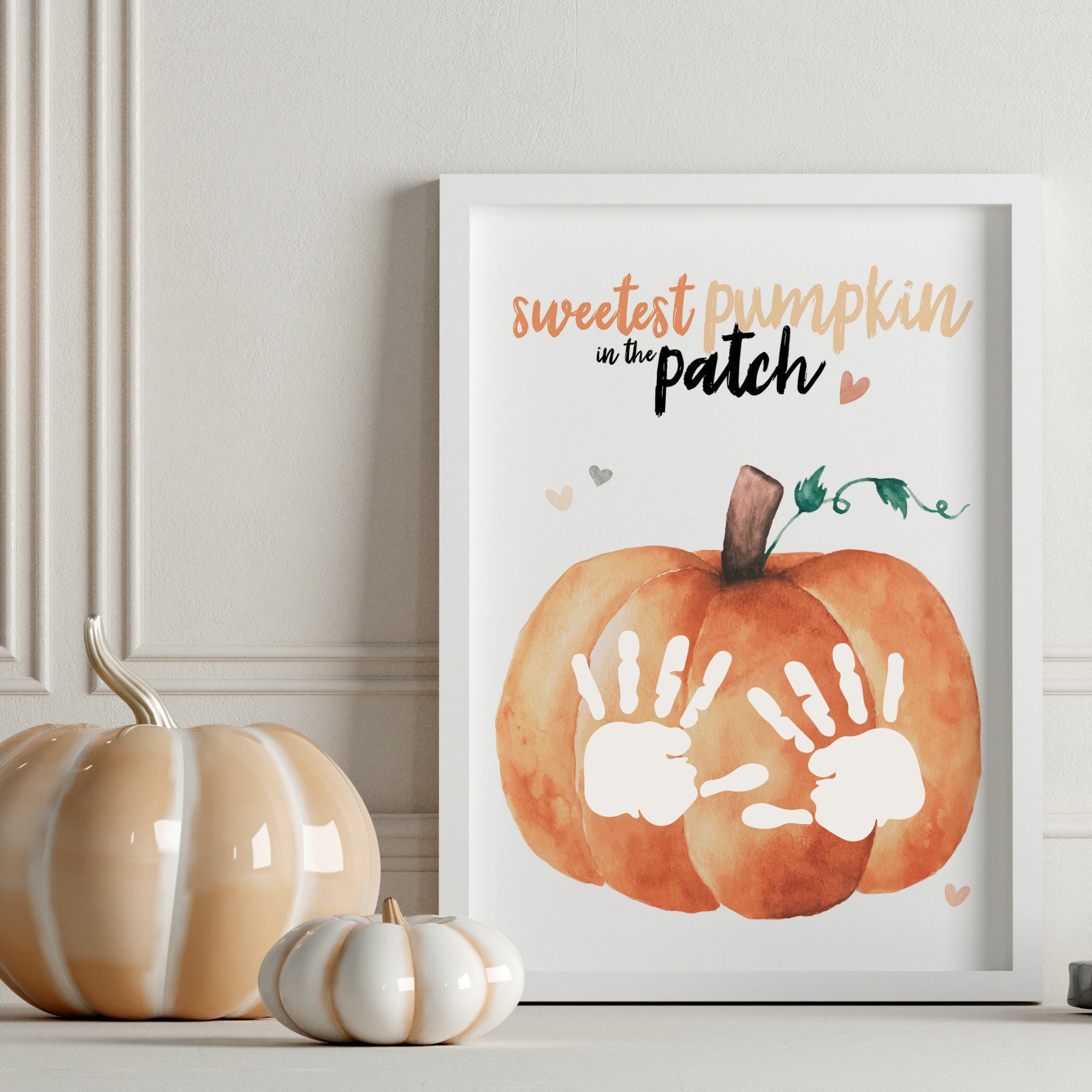 Fall Handprint Art, Footprint Art, Pumpkin Craft for Babies Toddlers ...