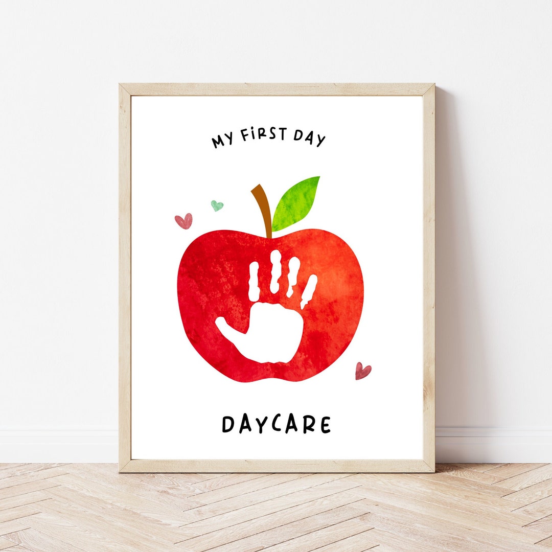 First Day of Daycare Handprint Art, Daycare Handprint Craft, Back to ...