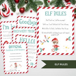 Christmas Elf Rules, Elf Arrival Letter, Kids Christmas Fun, Instant ...