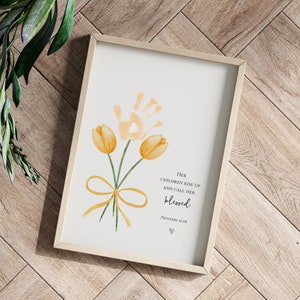 Christian Mothers Day Gift, Handprint Art, Mother's Day Handprint ...