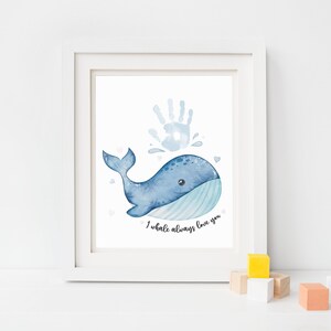 Valentine's Day Handprint Art, I Whale Always Love You, Valentine ...