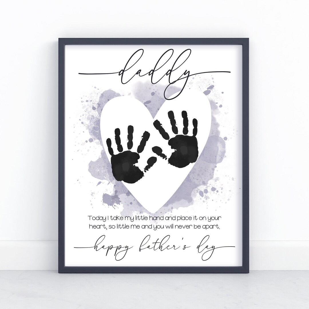Father's Day Handprint Art DIY Fathers Day Gift From Kids Baby ...