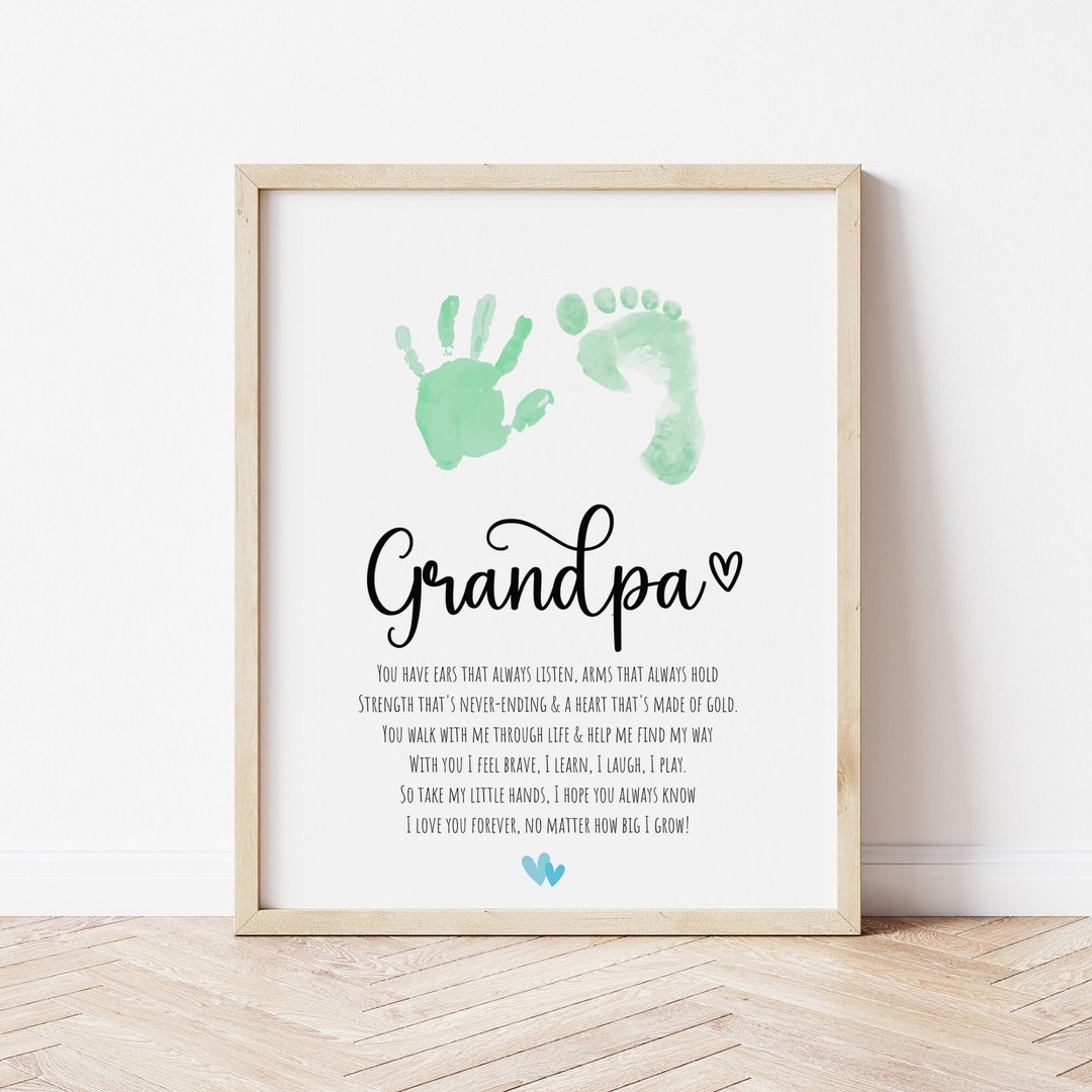 Grandpa Handprint Poem, Father's Day Handprint Art, Valentines ...