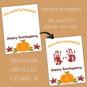 Thanksgiving Handprint, Fall Handprint Art, Thanksgiving Card From Kids ...