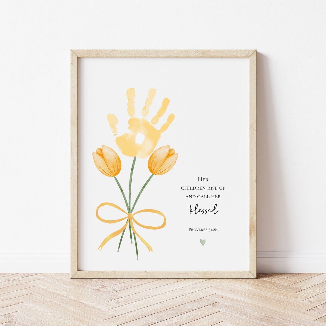 Christian Mothers Day Gift, Handprint Art, Mother's Day Handprint ...