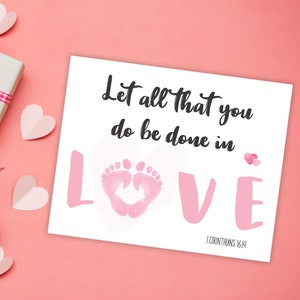 Christian Valentines Day Handprint Art, Preschool Bible Activity, Bible ...