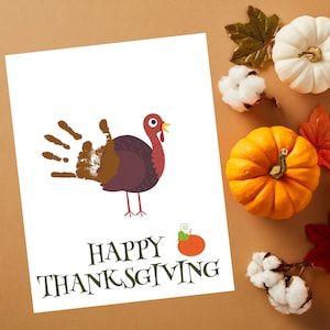 Thanksgiving Handprint, Fall Handprint Art, Thanksgiving Card From Kids ...