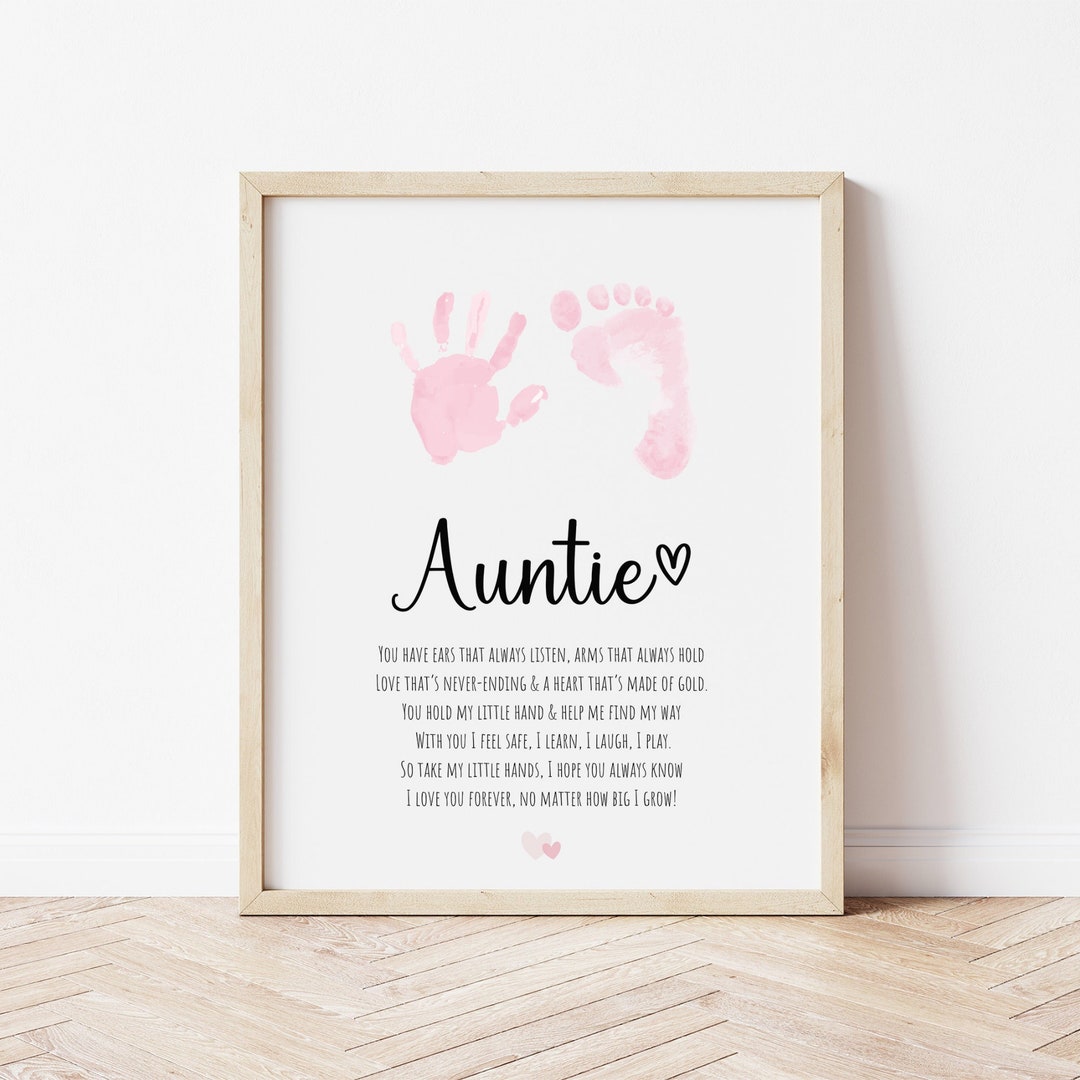 Auntie Handprint Poem, Mother's Day Handprint Art, Valentines Handprint ...