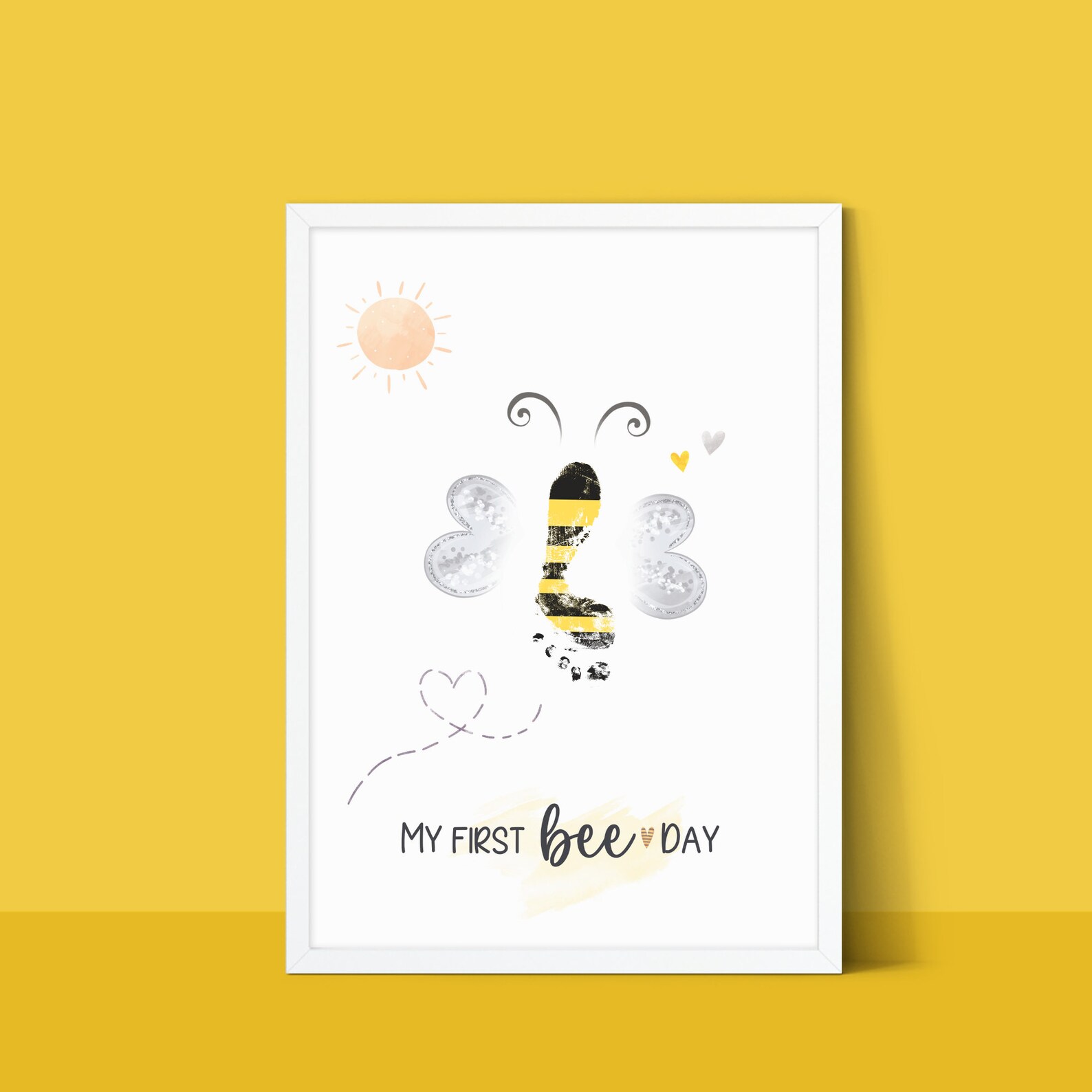 First Bee Day, Baby Footprint, Toddler Footprint, First Birthday ...