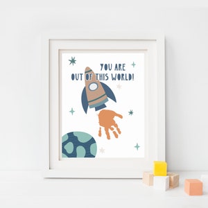 You're Out of This World Handprint Art, Handprint Craft for Baby ...