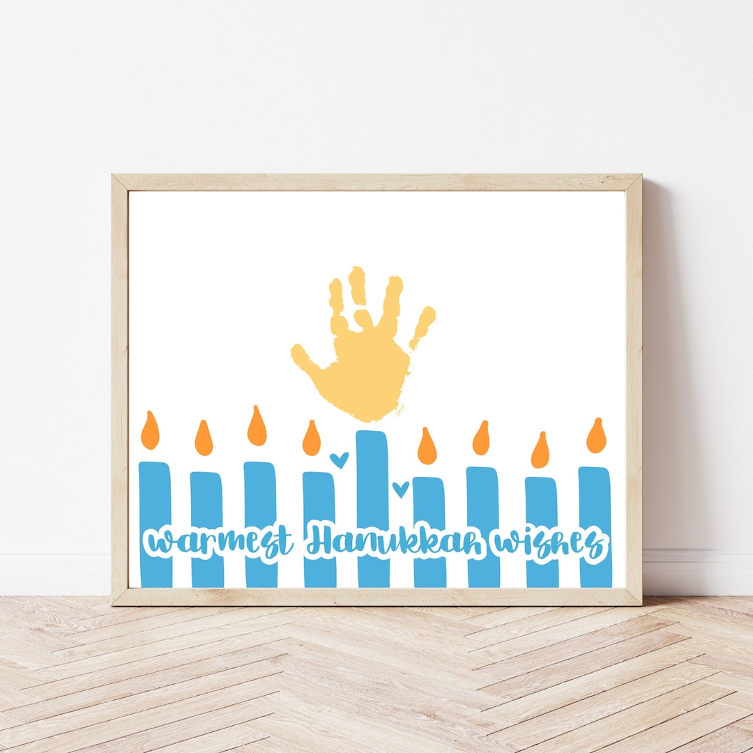 Hanukkah Handprint Craft for Babies Toddlers Kids, Handprint Art, DIY ...