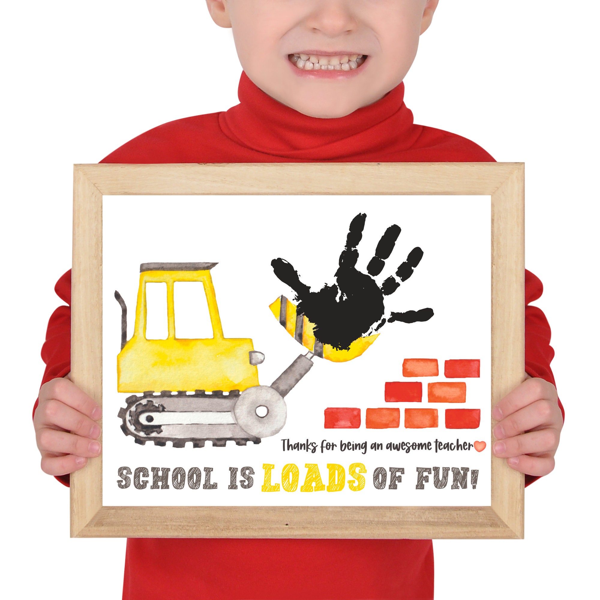 Teacher Appreciation Gift Handprint Art Teacher Thank You - Etsy