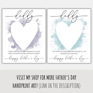 Father's Day Handprint Art, Daddy's Little Girl, DIY Fathers Day Gift ...