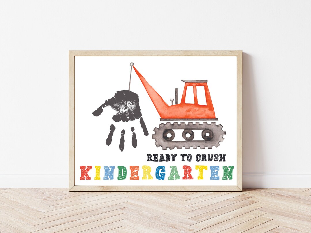 Handprint Art First Day of Kindergarten, Back to School Printable ...