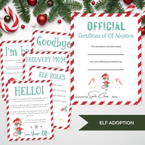 Elf Adoption Certification, First Time Elf Arrival, Elf Arrival Letter ...