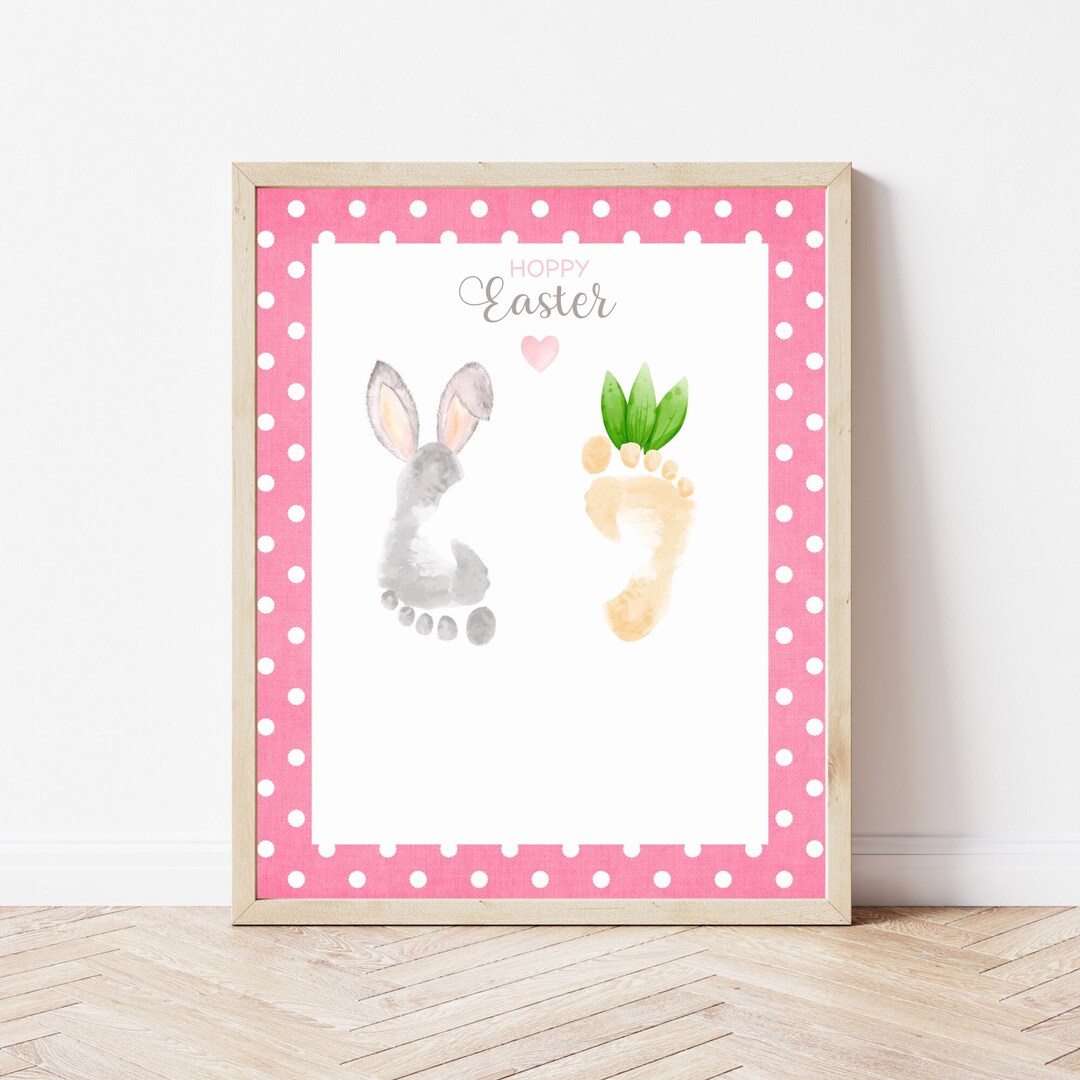Easter Footprint Art, Bunny Footprint, Handprint Footprint Craft for ...