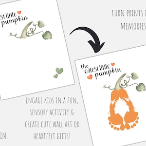 Cutest Little Pumpkin Fall Craft Handprint Footprint Art Craft for ...